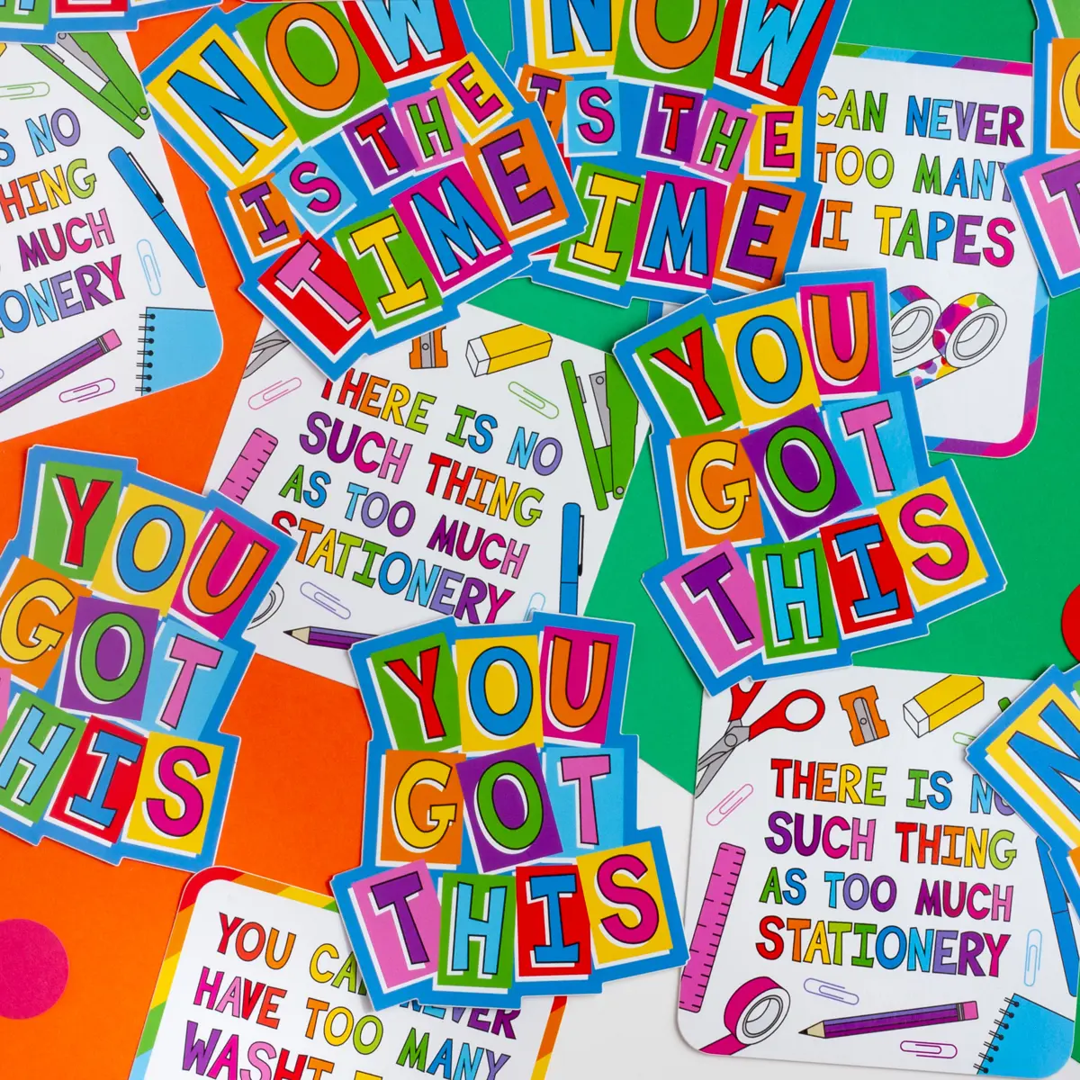 There Is No Such Thing As Too Much Stationery Vinyl Sticker | Colour ...