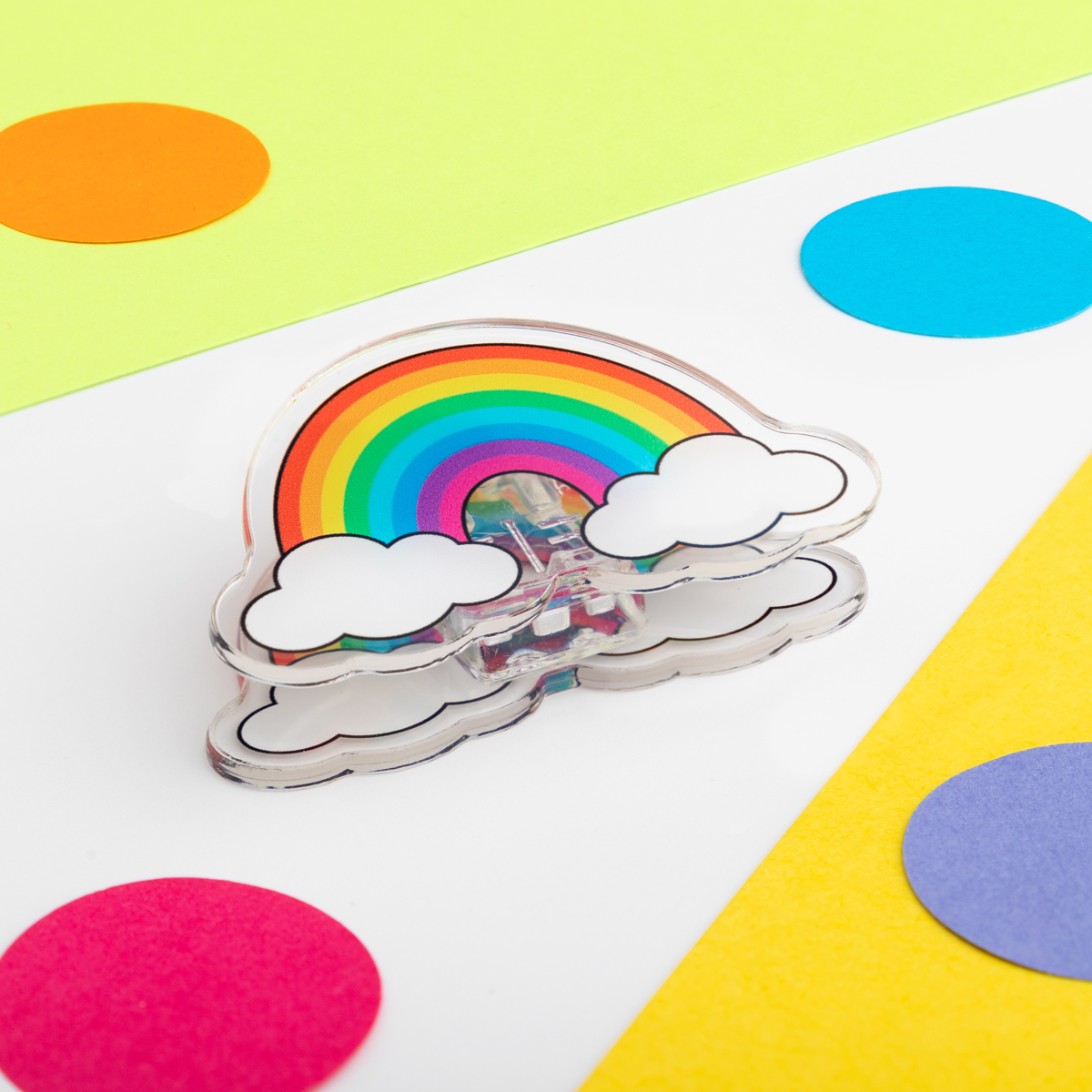 Colourful Rainbow Acrylic Paper Clip | Colour Their Day