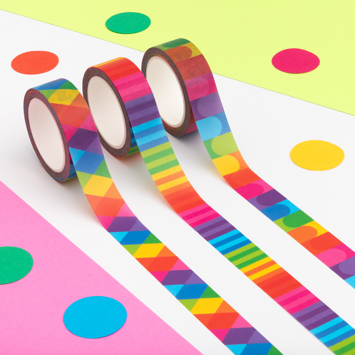 Bright Rainbow Diamonds Washi Tape | Colour Their Day